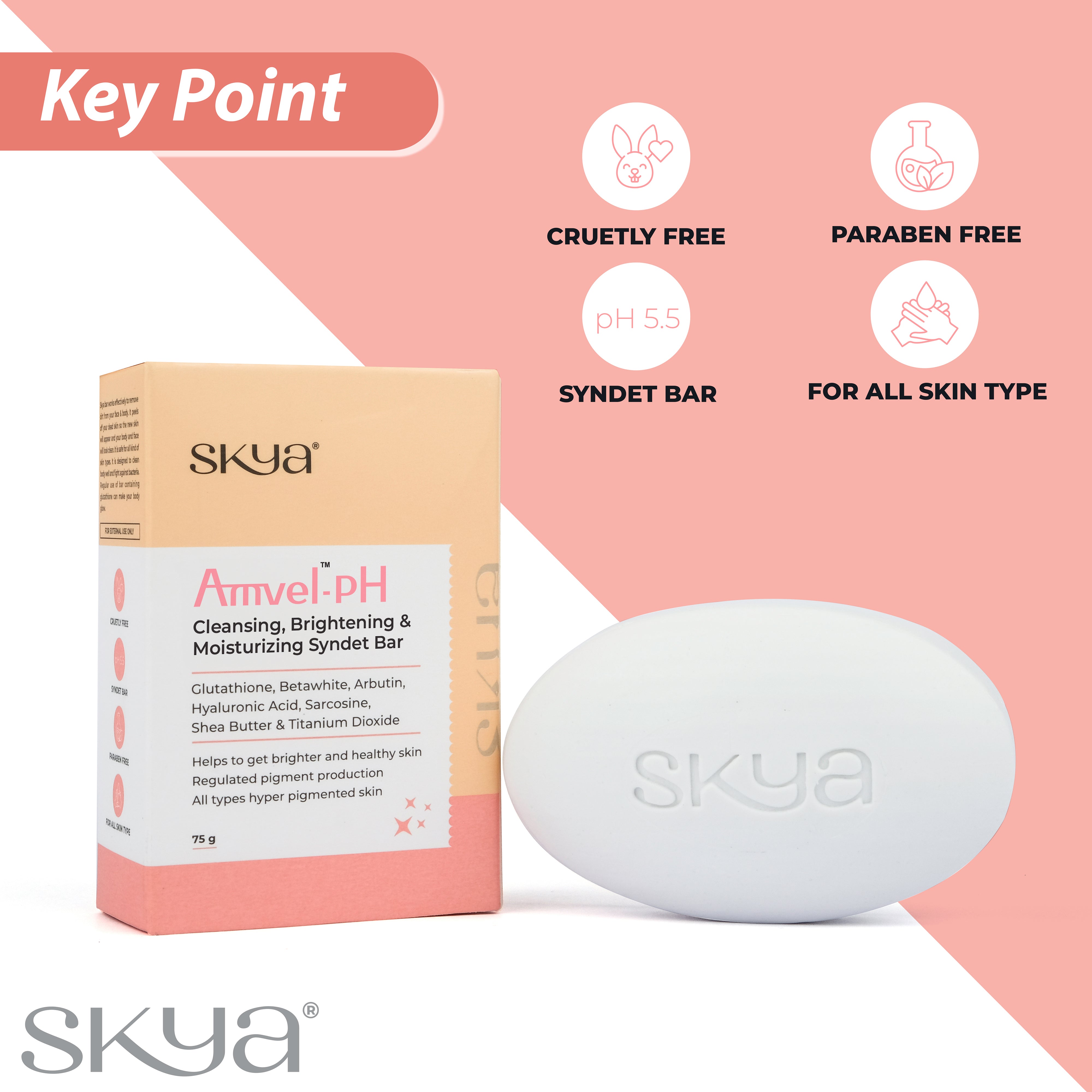 AMVEL-pH Cleansing, Brightening & Moisturizing Syndet Bar – SKYA