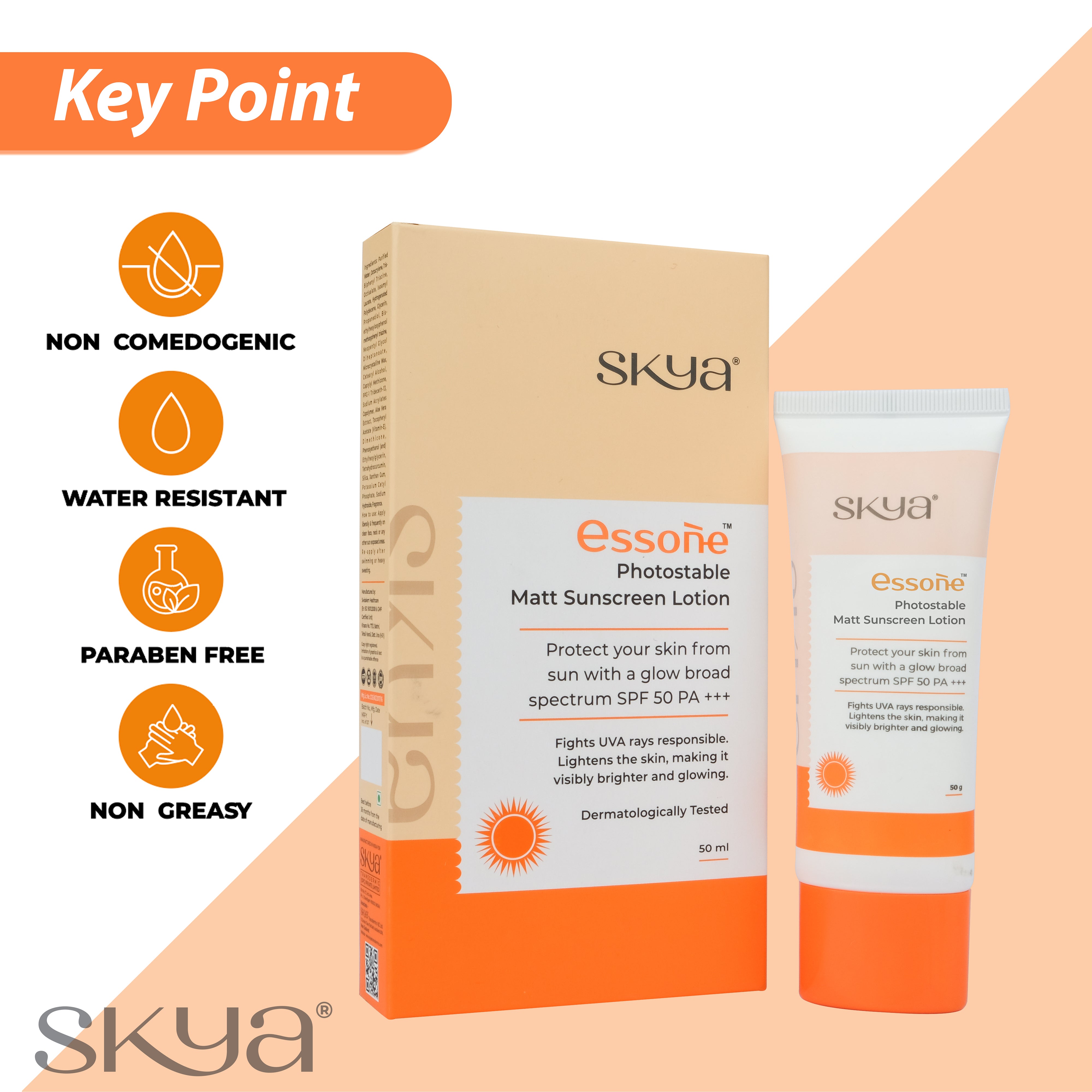 ESSONE Photostable Matt Sunscreen Lotion | Sun Lotion 50 spf – SKYA